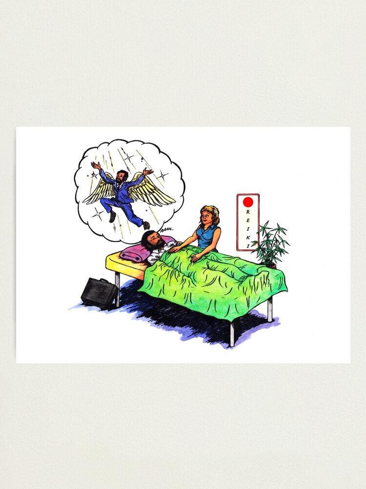 Lámina fotográfica «Hombre de ilustración de dibujos animados de ...