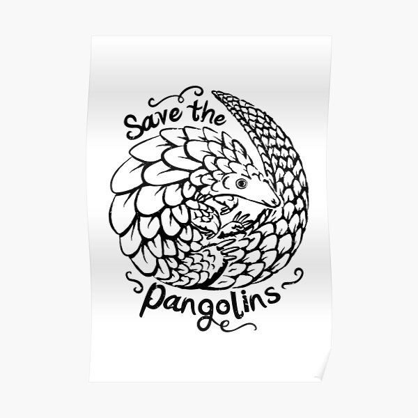 "Cute Pangolin Gift - Save The Pangolins" Poster for Sale by Bangtees ...