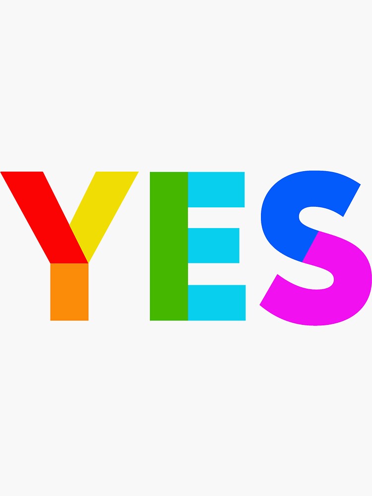 "YES Scotland in rainbow" Sticker by youreflyingmjn | Redbubble