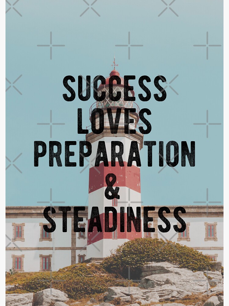 "Motivational - Preparation & Steadiness Quote" Sticker for Sale by ...
