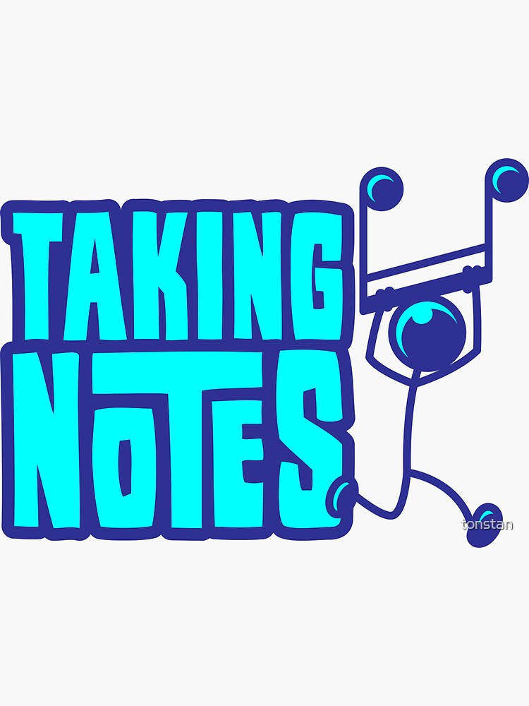 "Taking Notes" Sticker by tonstan | Redbubble