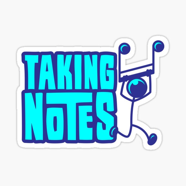 "Taking Notes" Sticker by tonstan | Redbubble