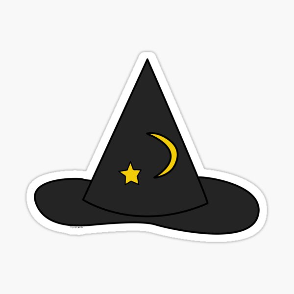 "Witches Hat" Sticker for Sale by dominiccivilart | Redbubble