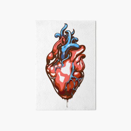 "Anatomical Realistic Heart Dripping" Art Board Print for Sale by ...