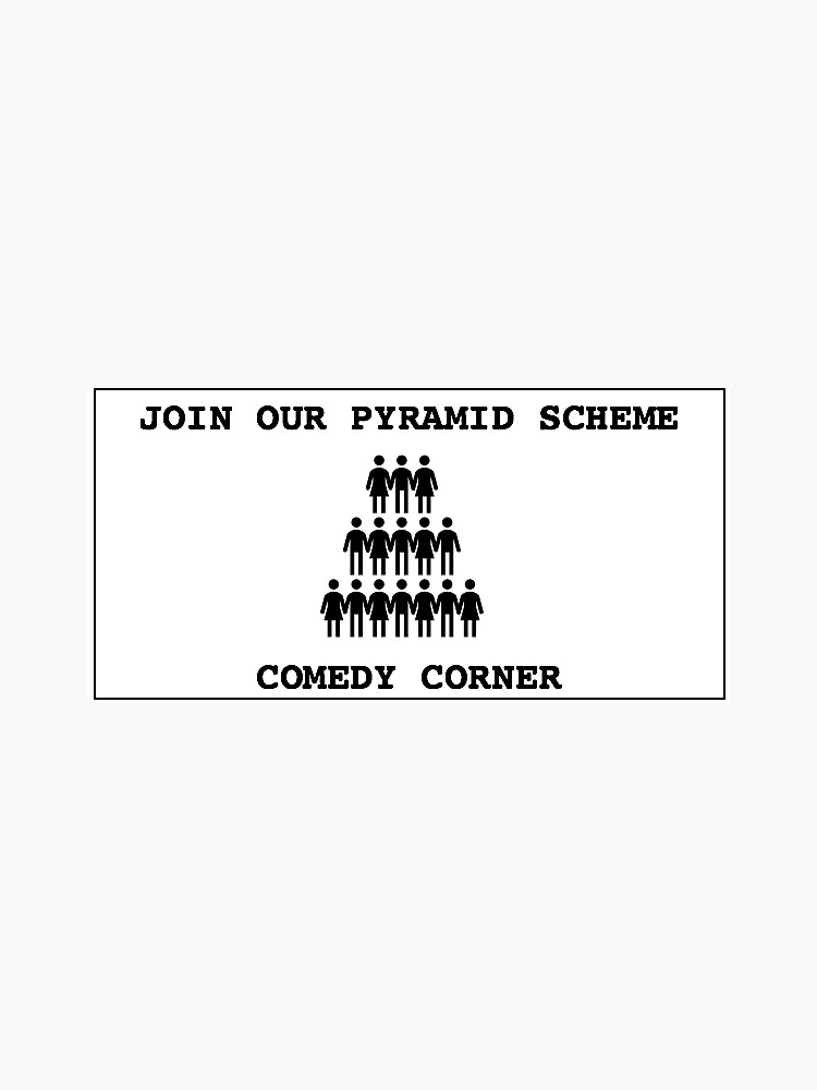 "com corn pyramid scheme sticker" Sticker for Sale by SarahMartino ...