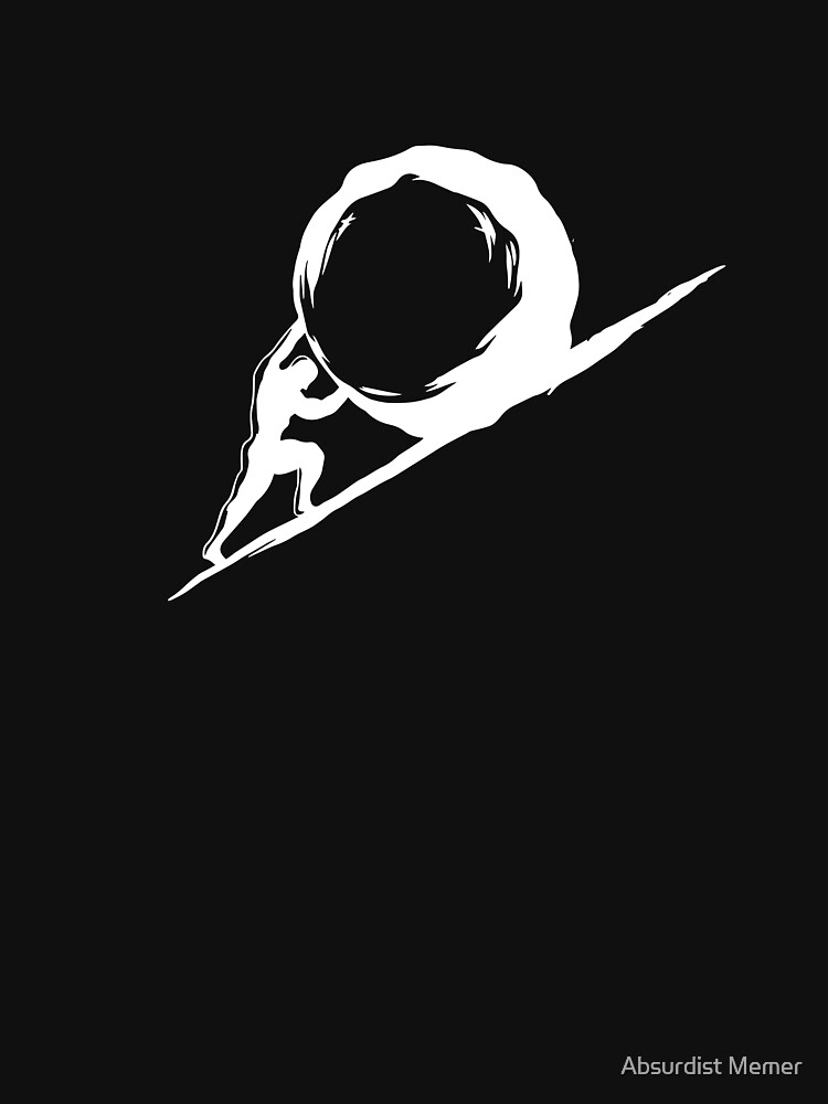 "Sisyphus" T-shirt for Sale by AbsurdistMemer | Redbubble | sisyphus t ...