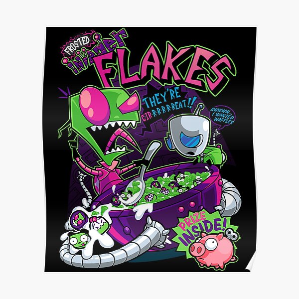 "Invader Flakes" Poster by harebrained | Redbubble