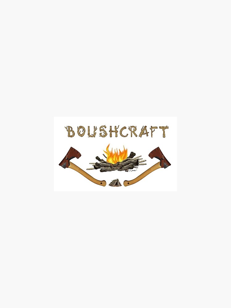 "Bushcraft" Sticker for Sale by Ahimsazen | Redbubble