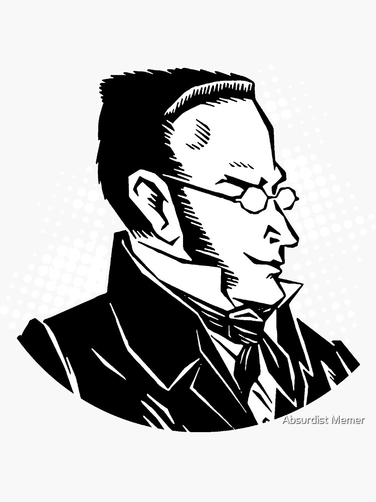 "Max Stirner" Sticker by AbsurdistMemer | Redbubble