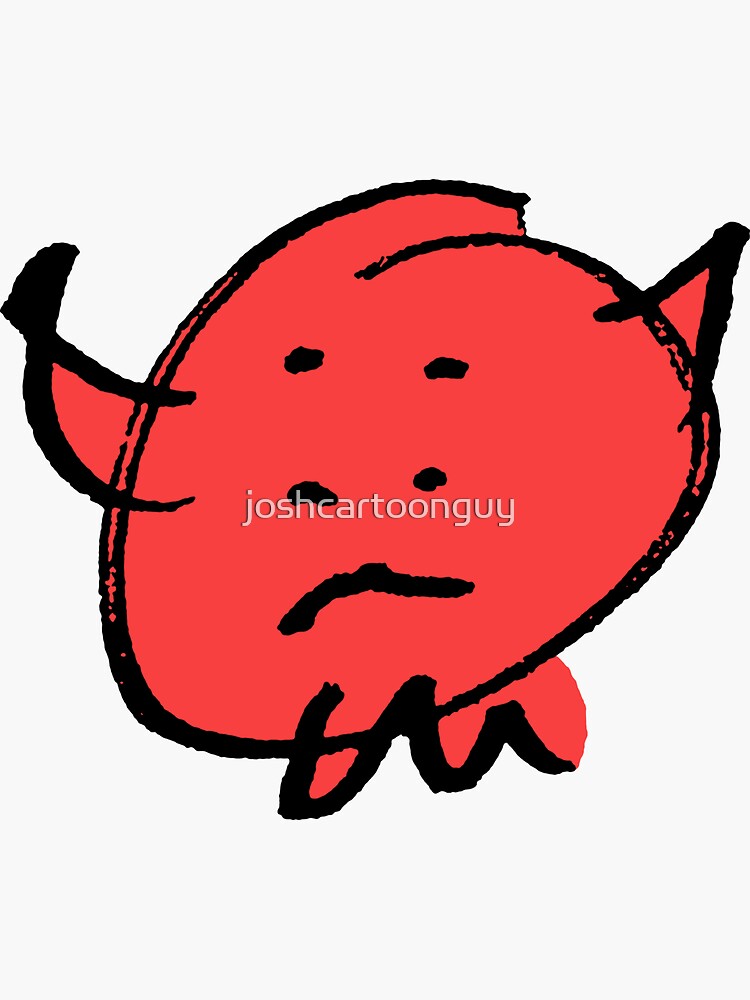 "Goofy Devil" Sticker for Sale by joshcartoonguy | Redbubble
