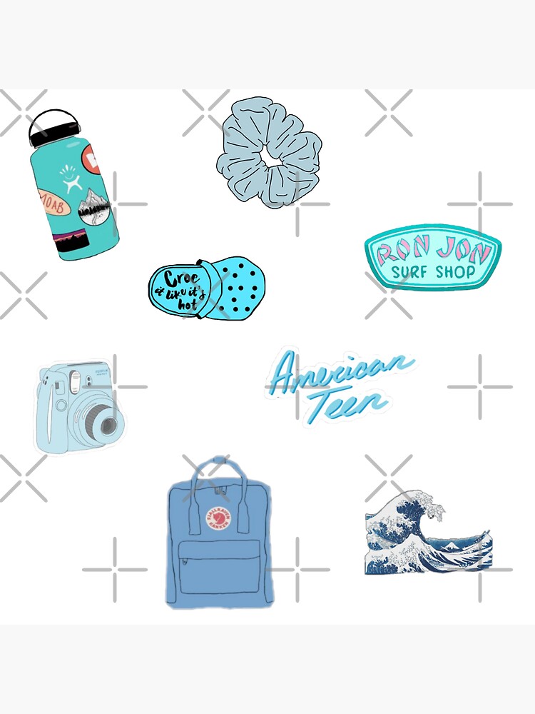 "Blue Trendy VSCO Sticker Pack " Sticker for Sale by shannondunnx ...