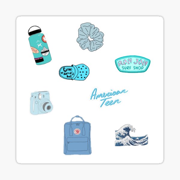 "Blue Trendy VSCO Sticker Pack " Sticker for Sale by shannondunnx ...
