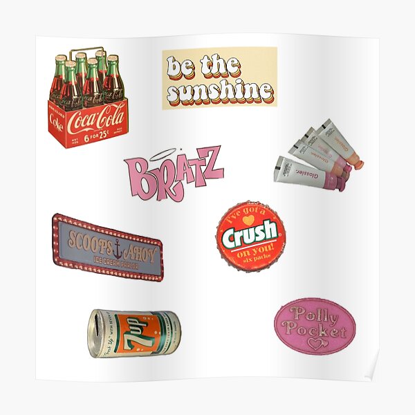 "Trendy VSCO Retro Sticker Pack" Poster by shannondunnx | Redbubble