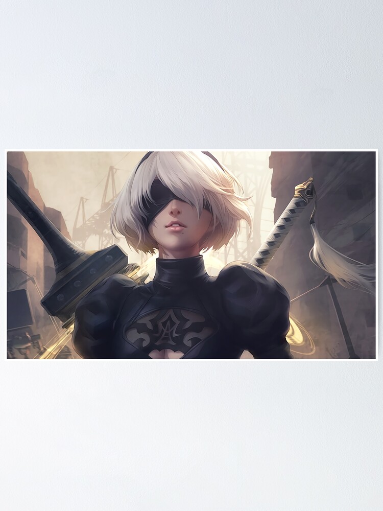 "Nier Automata 2B" Poster for Sale by AlexTrpmn | Redbubble