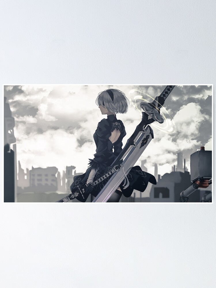 "Nier Automata 2B" Poster by AlexTrpmn | Redbubble