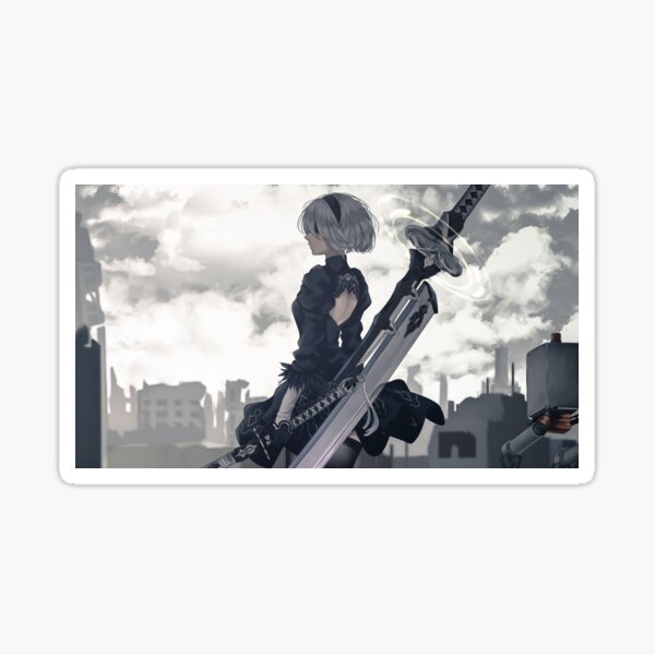 "Nier Automata 2B" Sticker for Sale by AlexTrpmn | Redbubble