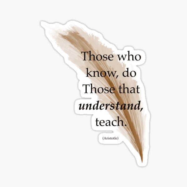 "Aristotle on Knowledge and Understanding" Sticker for Sale by ...