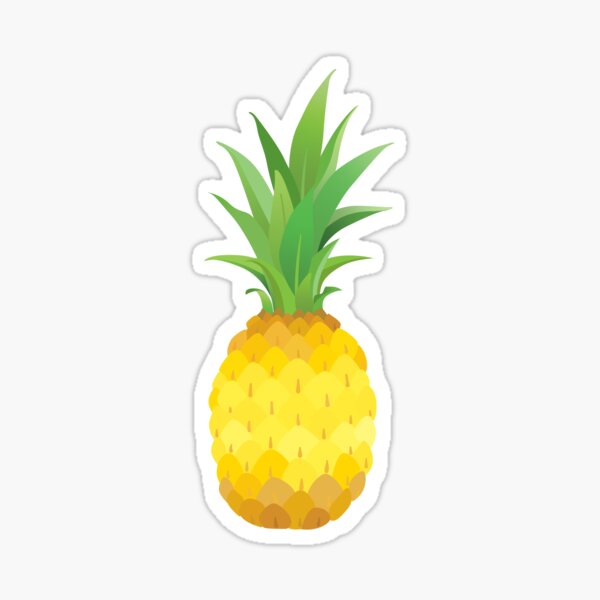 "Cute Yellow Succulent Pineapple " Sticker for Sale by RipDesigns ...