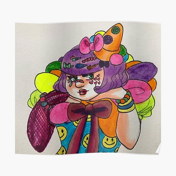 "Clown (Decora Style)" Poster by SmolArtDork | Redbubble