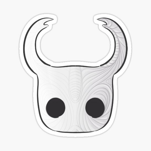 "Carved Hollow Knight Mask" Sticker for Sale by WaywardEngineer | Redbubble