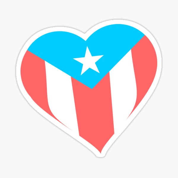 Puerto Rican Flag Heart