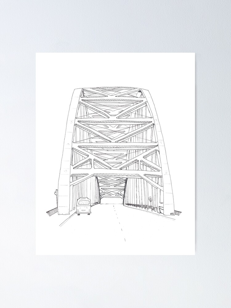 "Tyne Bridge line art" Poster for Sale by randompandaNE1 | Redbubble