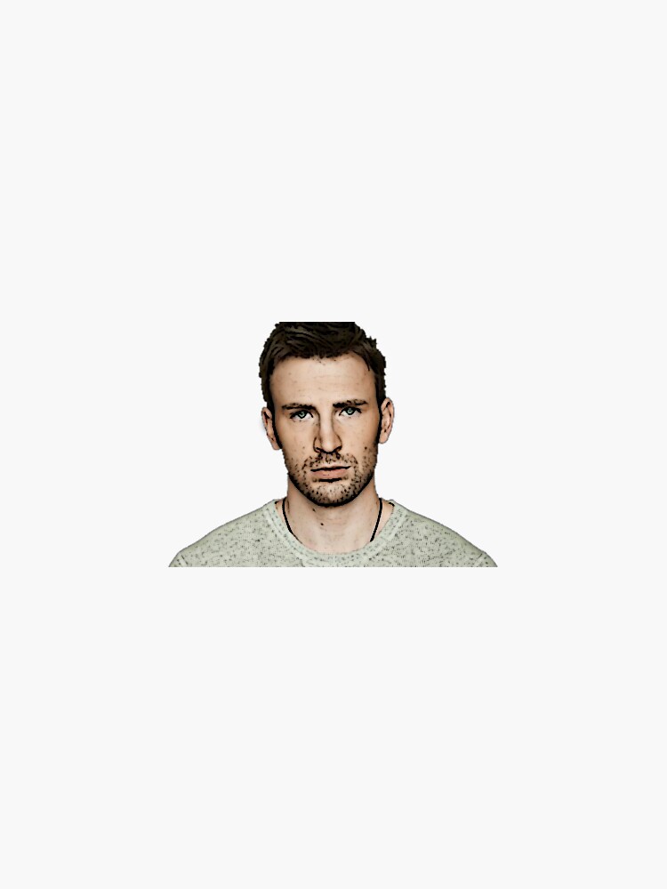 "Chris Evans Cartoon" Sticker by lorih96 | Redbubble