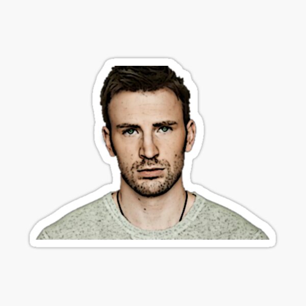 "Chris Evans Cartoon" Sticker by lorih96 | Redbubble