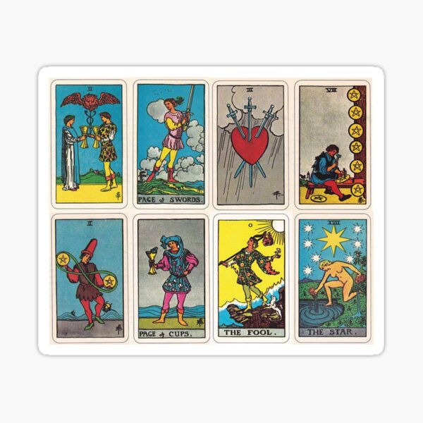 "TAROT CARD SPREAD " Sticker by Occulthoney | Redbubble