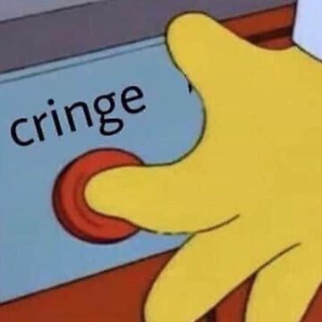 "cringe button" Sticker for Sale by alexa1125 | Redbubble