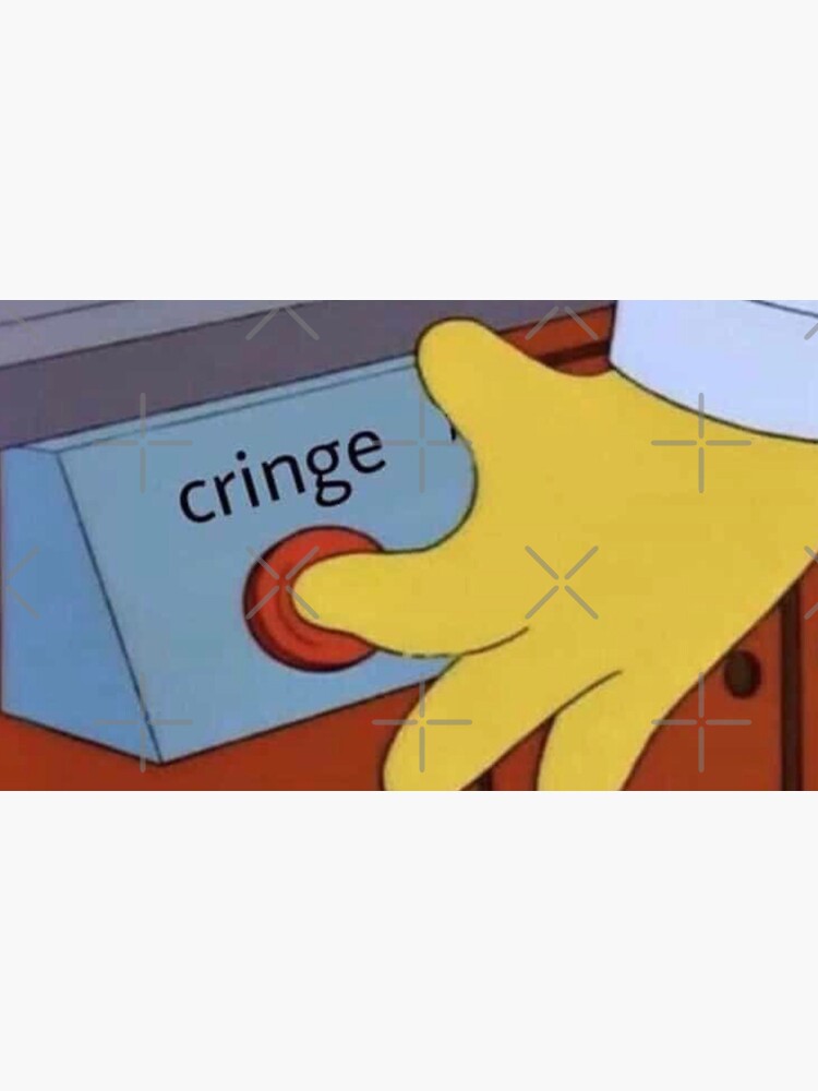 "cringe button" Sticker for Sale by alexa1125 | Redbubble