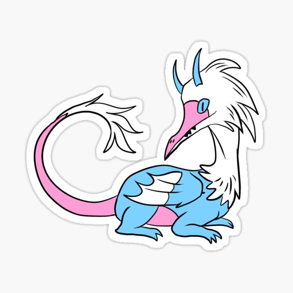 "Trans Pride Dragon Sticker" Sticker by dianeramic | Redbubble