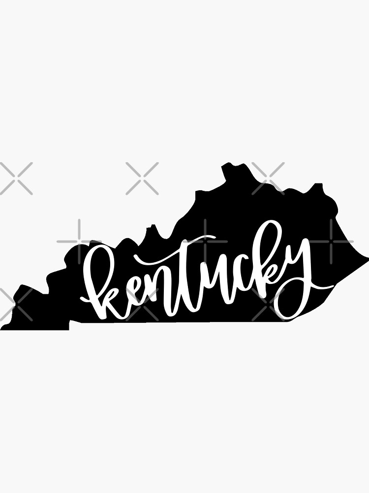 "Kentucky Hand Lettered" Sticker by carowilson | Redbubble
