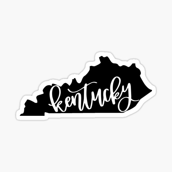 "Kentucky Hand Lettered" Sticker by carowilson | Redbubble