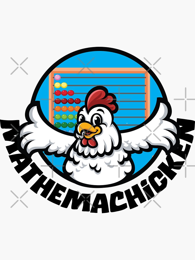 "Mathemachicken Funny Gift For Math And Chicken Lovers" Sticker for ...