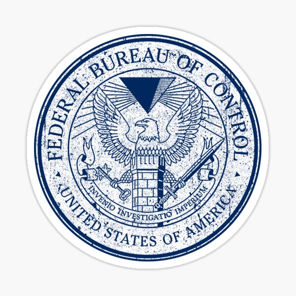 "Federal Bureau of Control" Sticker for Sale by huckblade | Redbubble