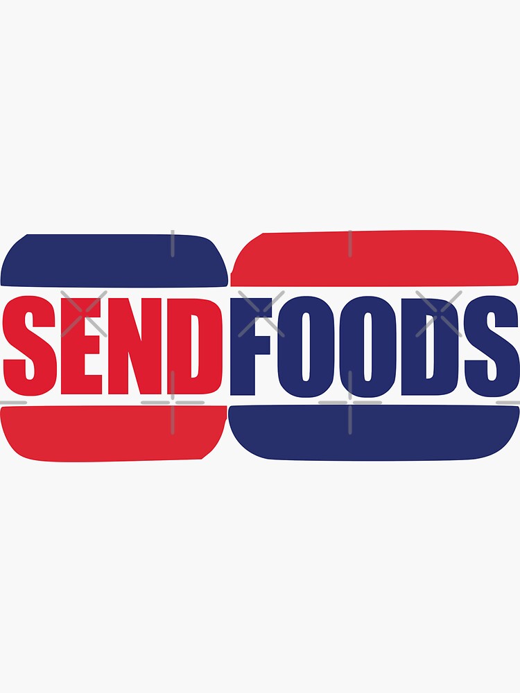 "SEND FOODS" Sticker for Sale by aydapadi | Redbubble