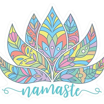 "Namaste Lotus Flower" Sticker for Sale by RipDesigns | Redbubble