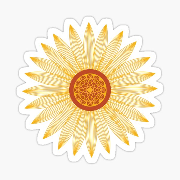 "Trippy Sunflower" Sticker for Sale by RipDesigns | Redbubble