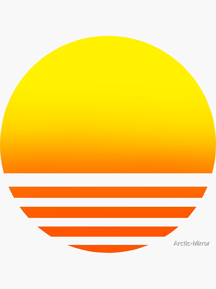 "Vaporwave Sun" Sticker for Sale by Arctic-Mirror | Redbubble