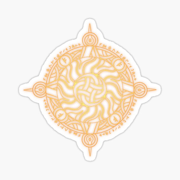 "Magic circle - fire" Sticker by Forestbox | Redbubble