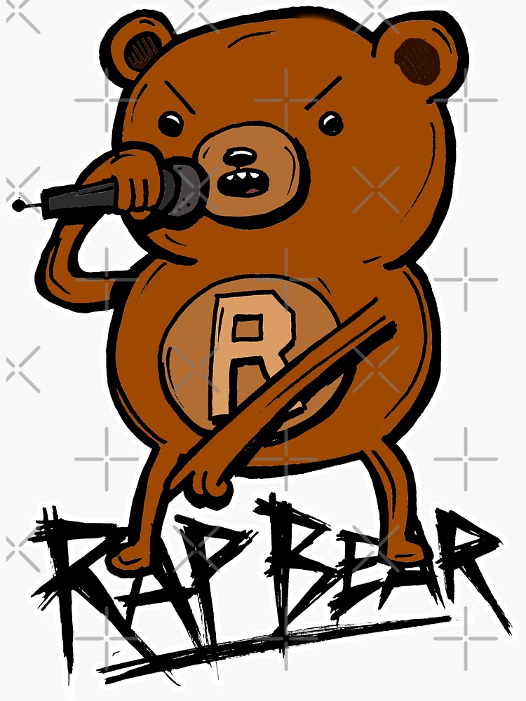 "Rap Bear from Adventure Time" Sticker for Sale by sketchNkustom ...