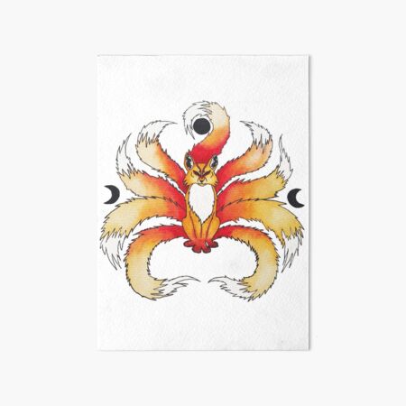 "Flaming Kitsune" Art Board Print by TG-ART- | Redbubble