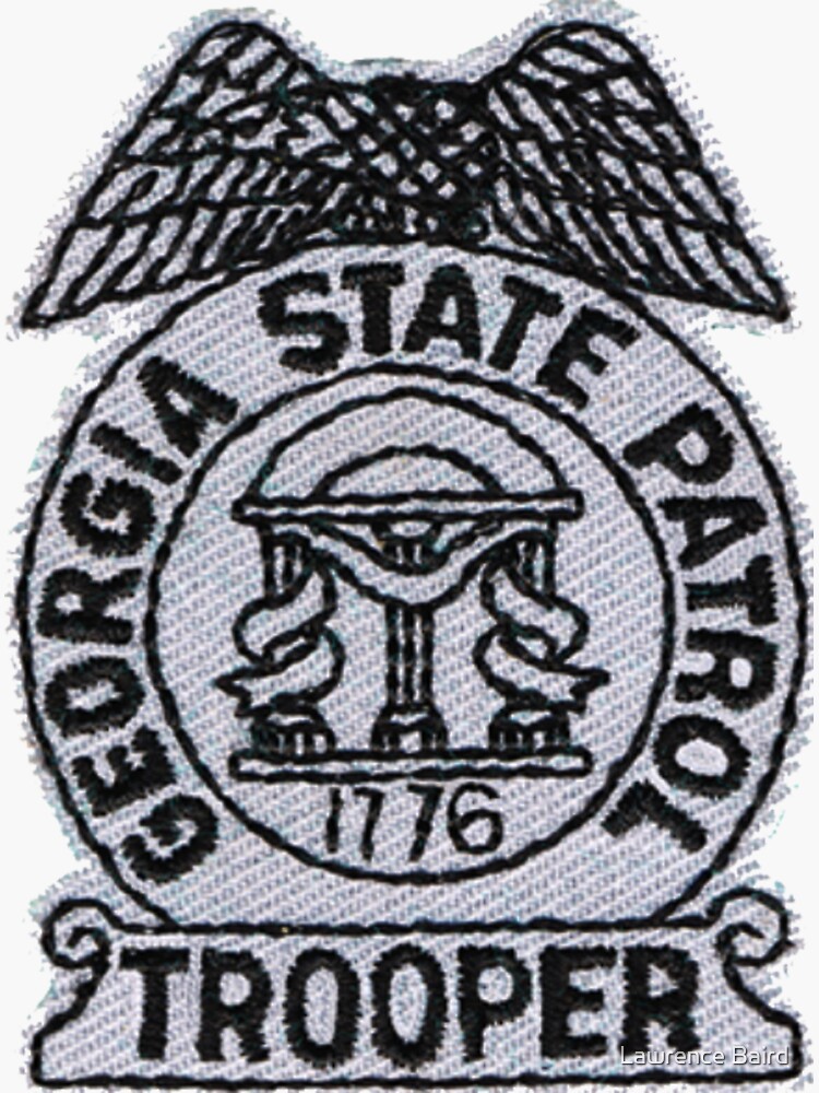 "Georgia State Trooper" Sticker by lawrencebaird | Redbubble