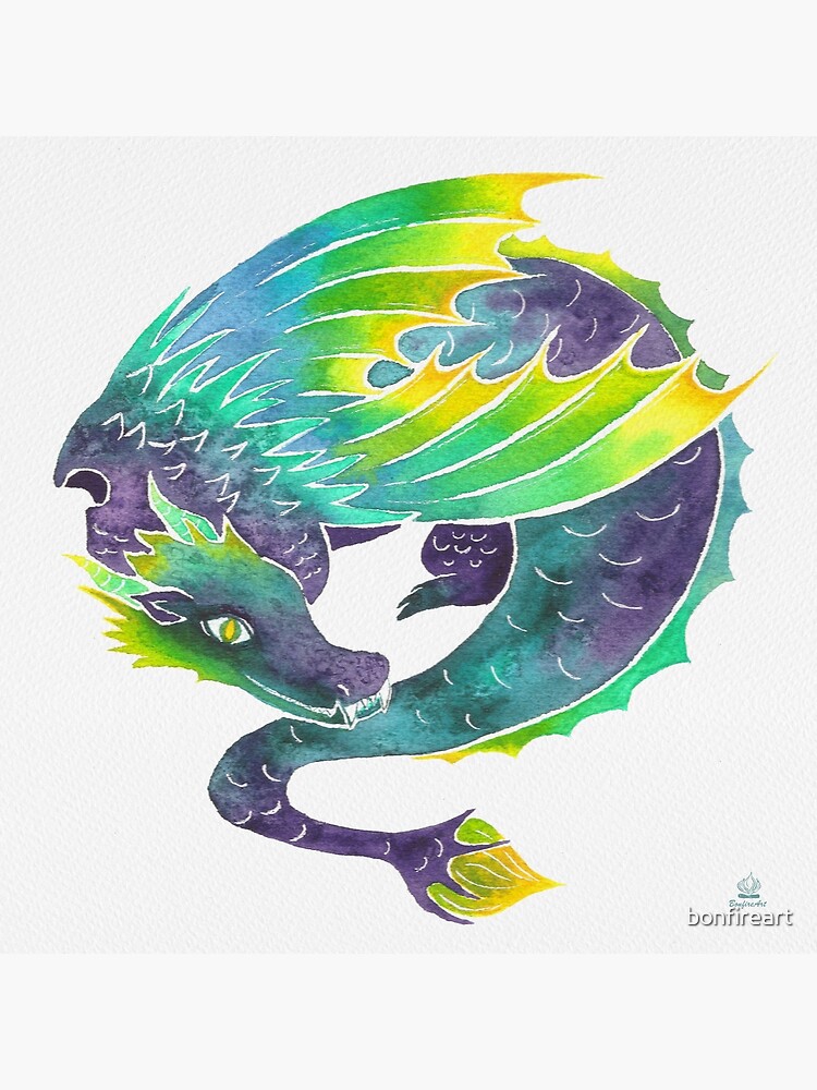 "Curled up Dragon" Framed Art Print for Sale by bonfireart | Redbubble