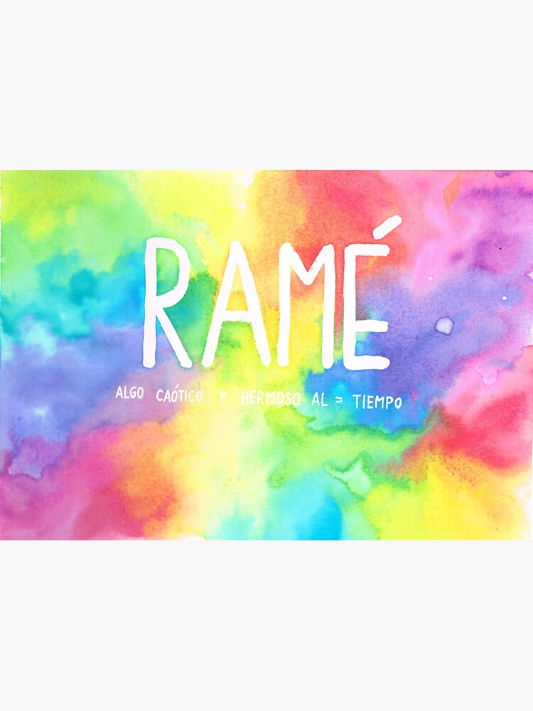 "Ramé with rainbow background" Sticker for Sale by patri-quintas ...