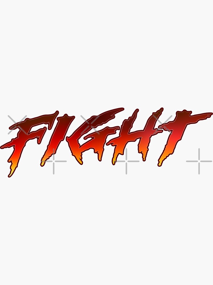 "FIGHT" Sticker for Sale by Linubidix | Redbubble