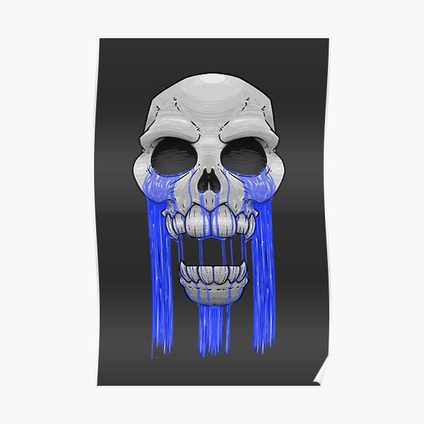 "Weeping Skull" Poster for Sale by crabro | Redbubble