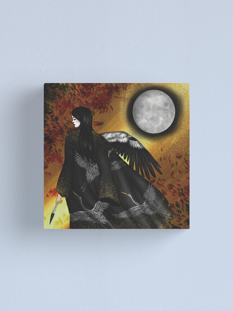 "The Crane Wife-Japanese Folktale" Canvas Print by Fuzznoodle | Redbubble
