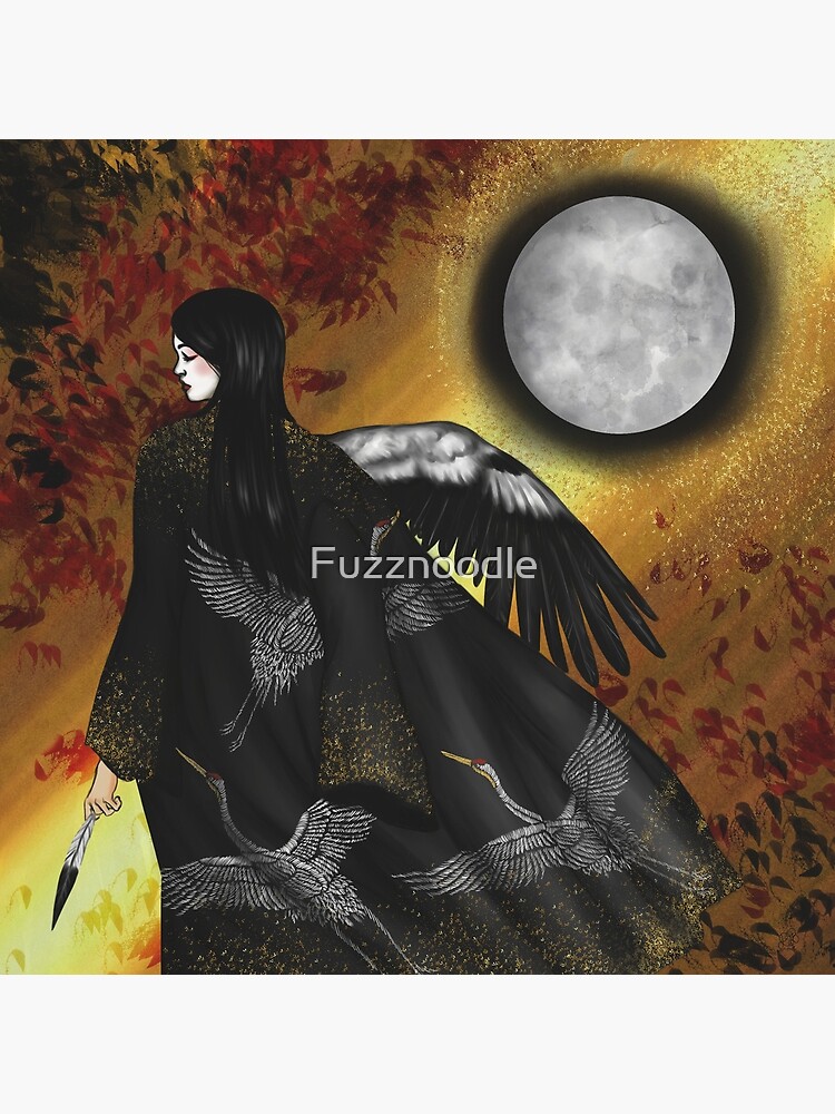 "The Crane Wife-Japanese Folktale" Canvas Print by Fuzznoodle | Redbubble
